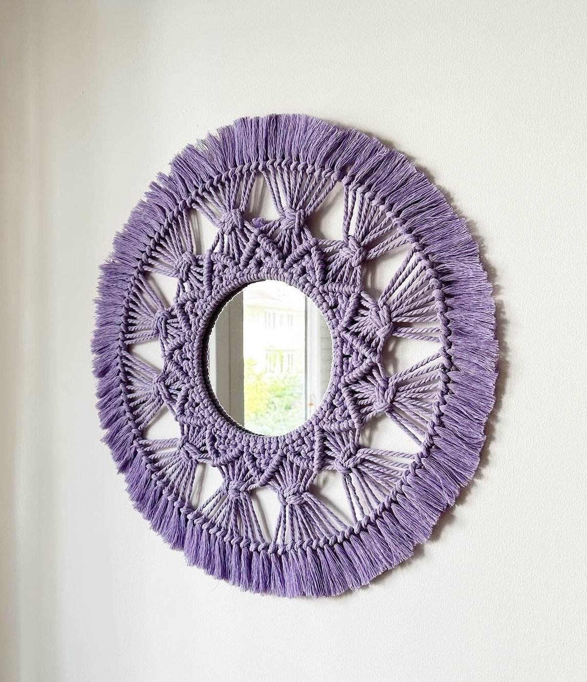 Lily Macrame Mirror, Macrame Wall Hanging Mirror , Nursery Mirror ...