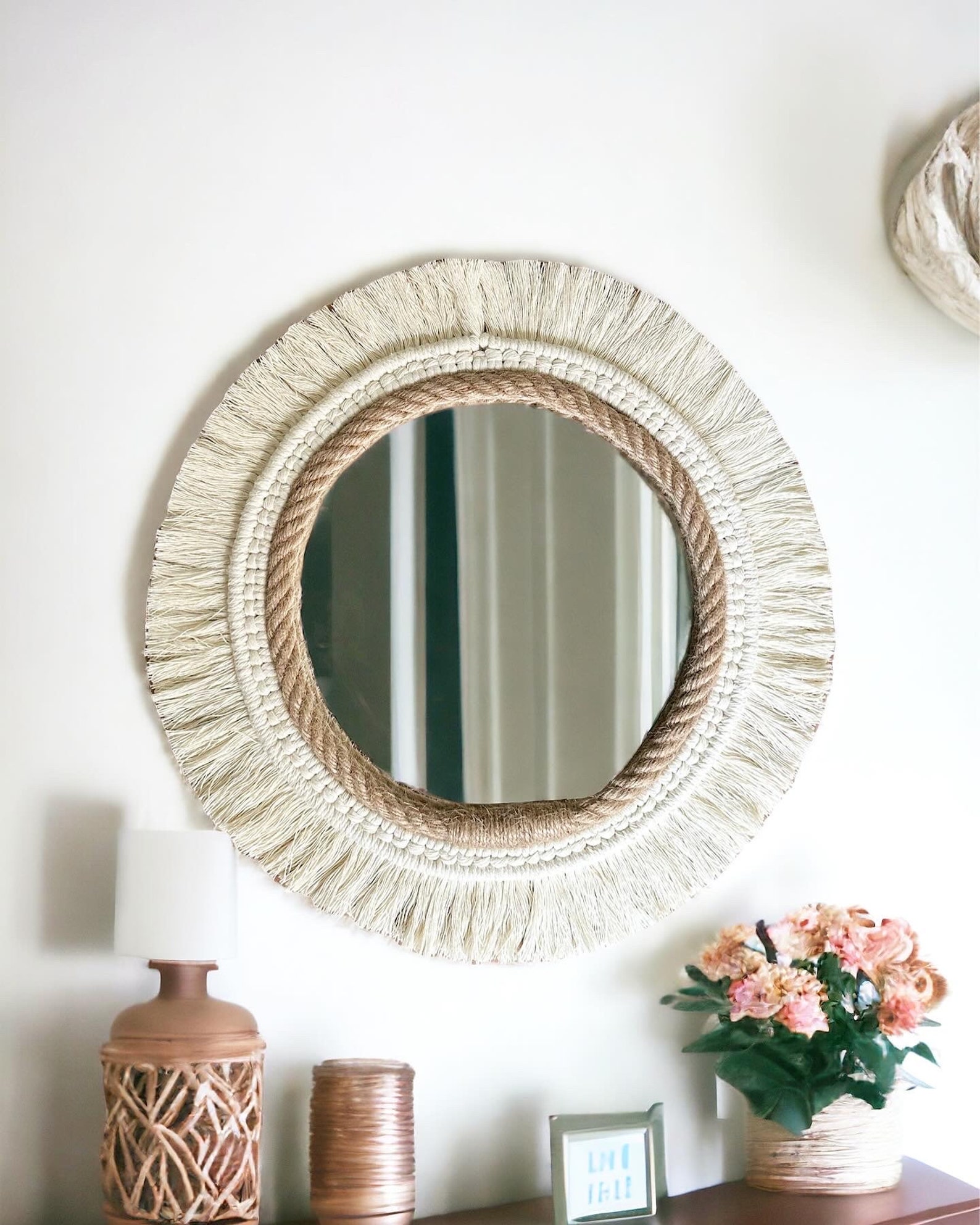 Large Macrame Mirror, Macrame Wall Hanging, Nursery Mirror ...