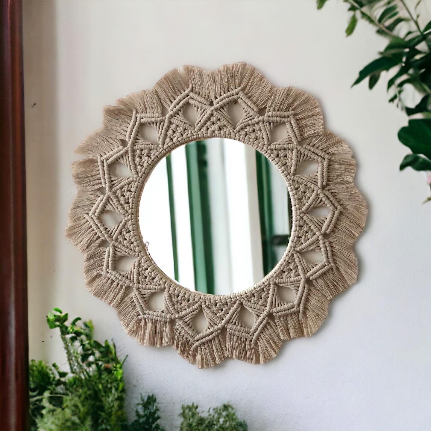 Large Macrame Mirror, Macrame Wall Hanging, Nursery Wall Art, Christmas ...