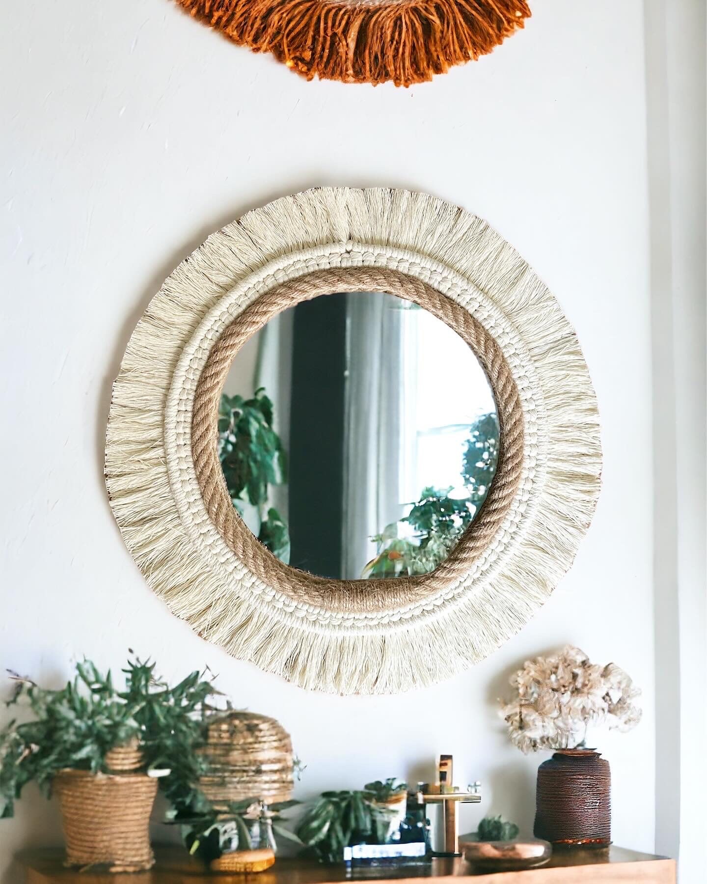 Large Macrame Mirror, Macrame Wall Hanging, Nursery Mirror ...