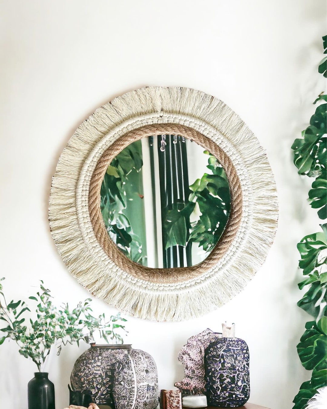 Large Macrame Mirror, Macrame Wall Hanging, Nursery Mirror ...