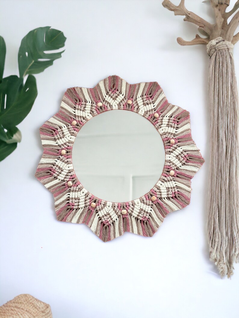 Pink Nursery Decor, Large Macrame Mirror, Baby Girl Gift, Baby Shower ...