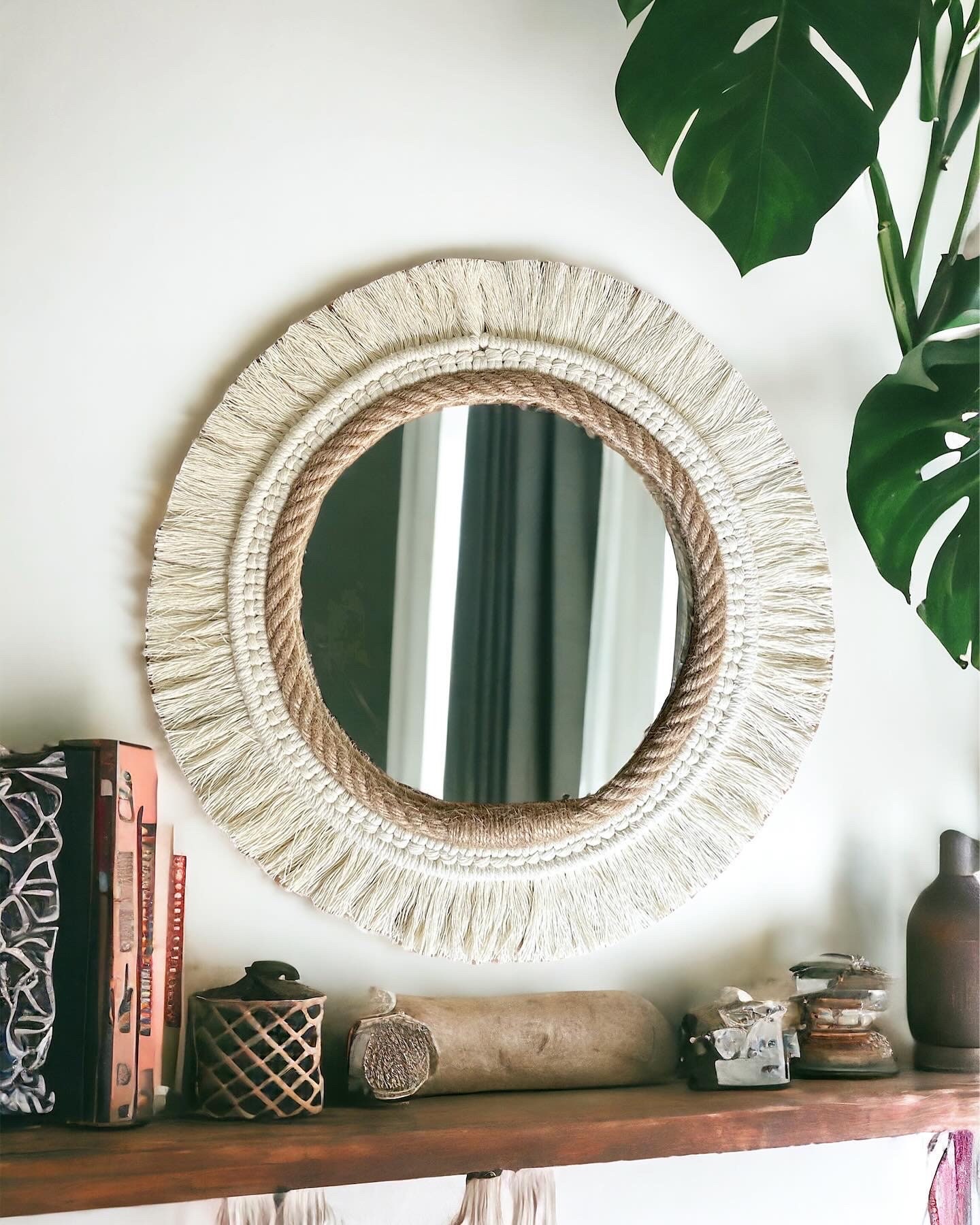 Large Macrame Mirror, Macrame Wall Hanging, Nursery Mirror ...