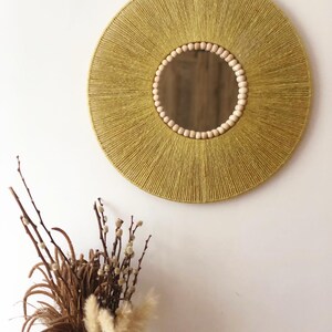 Large Jute Mirror Jute Wall Hanging Mirror Bedroom Decor - Etsy Canada