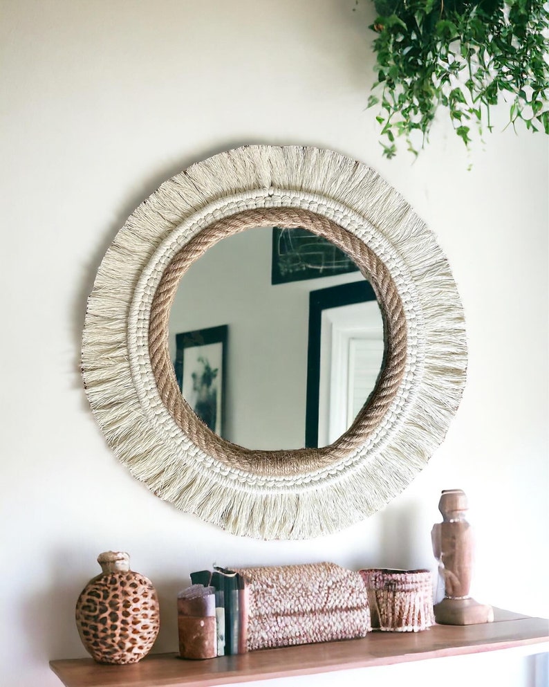 Large Macrame Mirror, Macrame Wall Hanging, Nursery Mirror ...