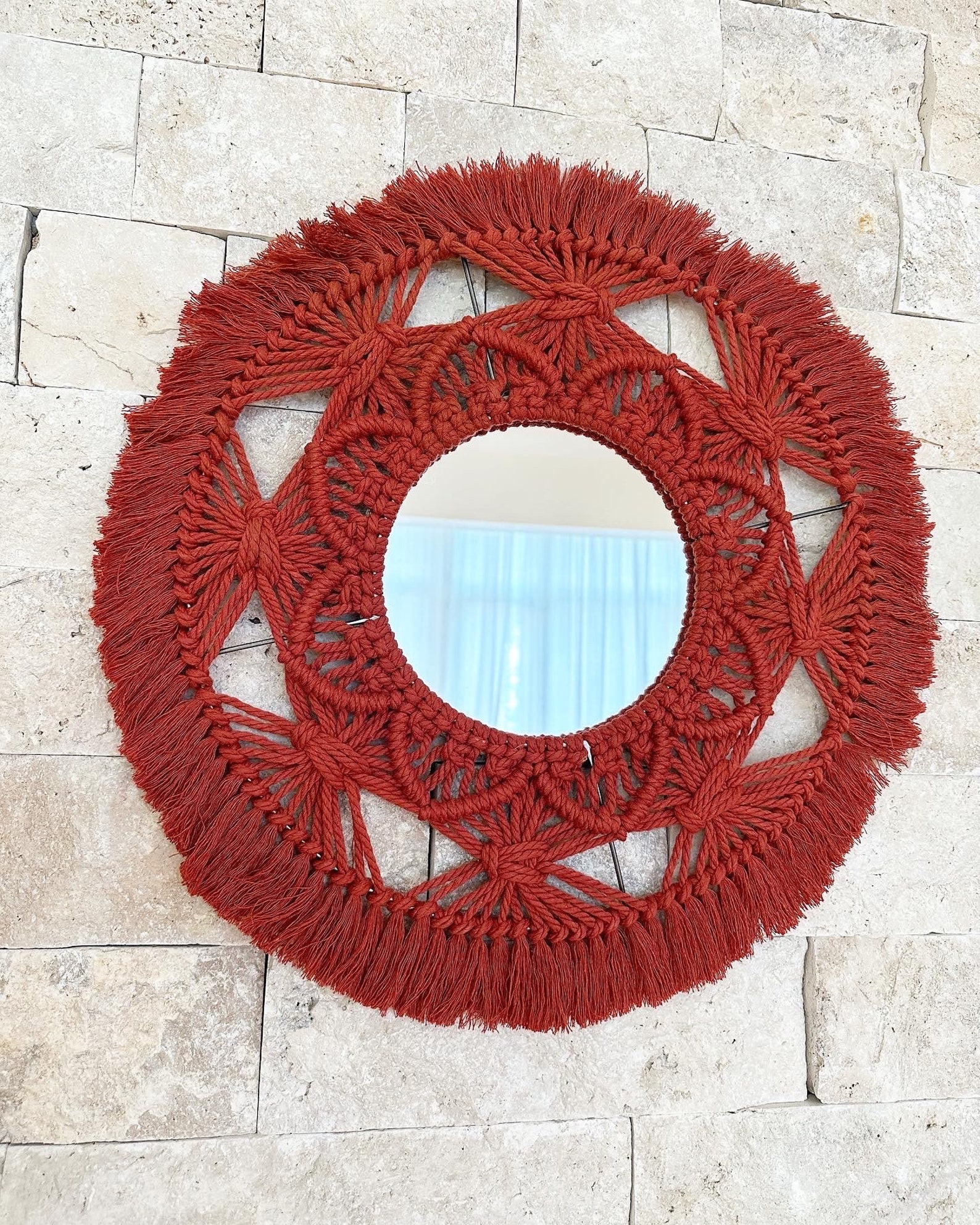 Large Macrame Mirror, Macrame Wall Hanging Mirror, Nursery Mirror ...