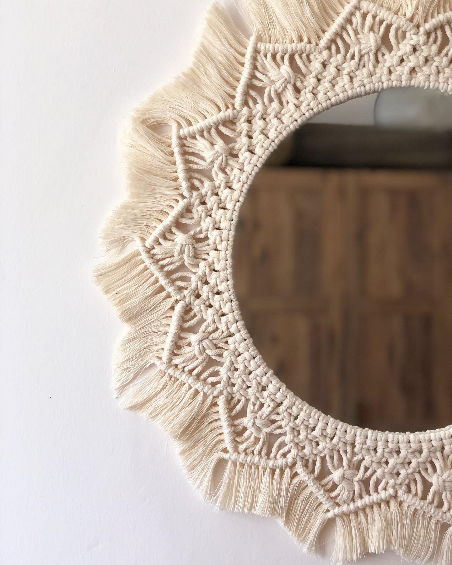 Large Macrame Mirror, Macrame Wall Hanging, Nursery Decor, Baby Room ...