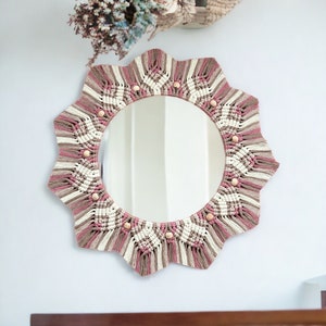 Pink Nursery Decor, Large Macrame Mirror, Baby Girl Gift, Baby Shower ...