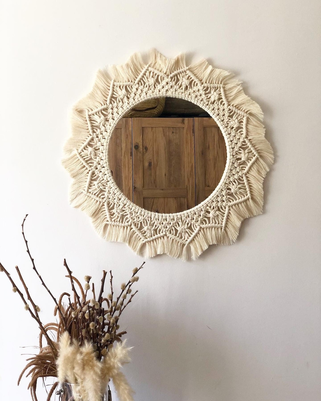 Large Macrame Mirror, Macrame Wall Hanging, Nursery Decor, Baby Room ...