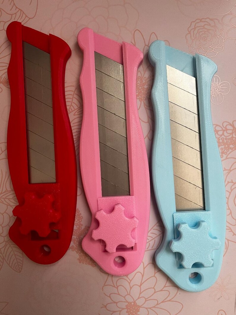 3d-printed Box Cutter - Cardboard Cutting Knife - Retractable Blade ...