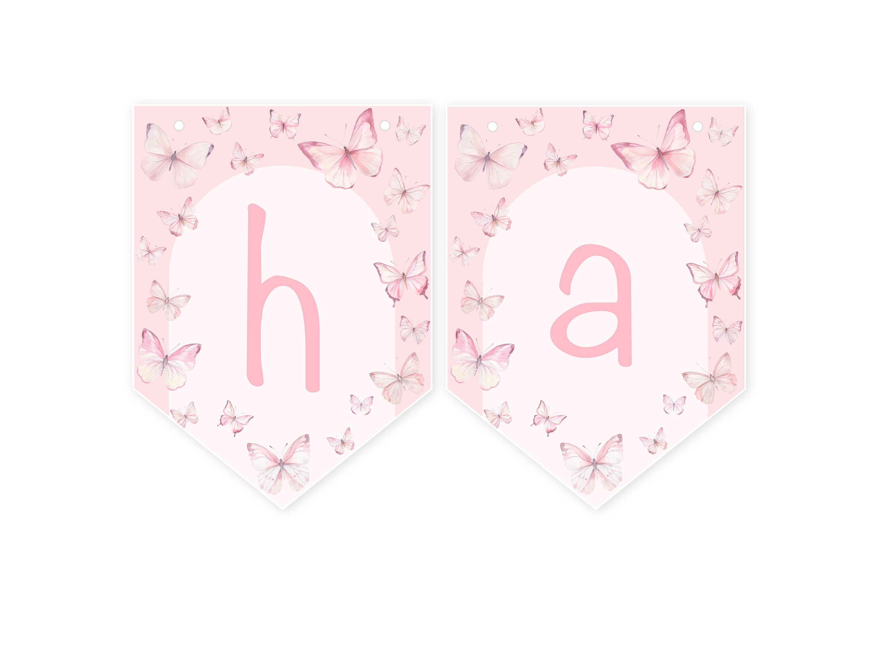 Pastel Butterfly Bunting Printable, Butterfly Party Decor, Butterfly ...