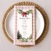 Christmas Party Menu and Place Cards, Editable Xmas Name Tags and Food ...