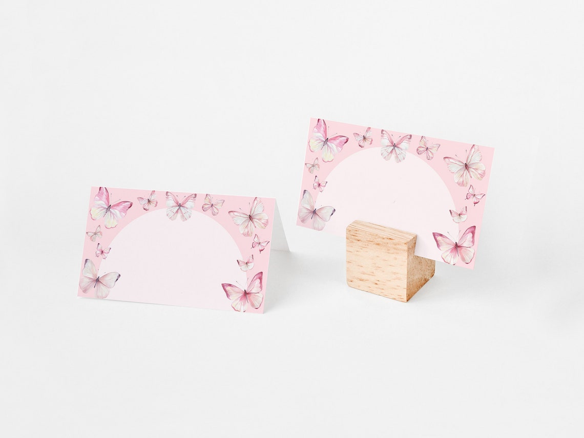 Butterfly Themed Place Cards, Printable Butterfly Food Labels ...