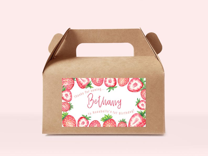 Editable Berry First Themed Party Favour Labels, Printable Berry Sweet ...