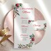 Christmas Party Menu and Place Cards, Editable Xmas Name Tag, Food List ...
