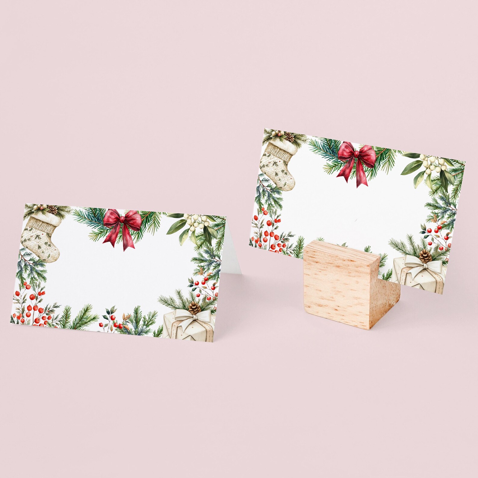 Printable Christmas Place Cards, Xmas Food Labels, Christmas Table ...