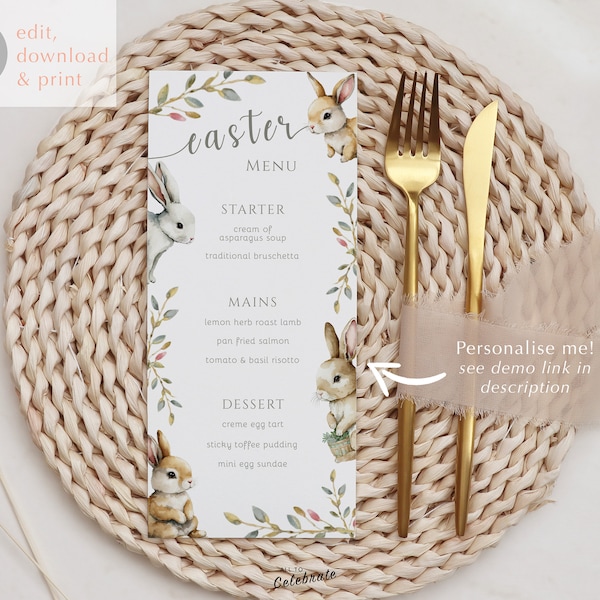 Personalized Menu Cards - Etsy