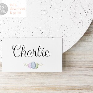 Editable Easter Theme Place Name Cards, Easter Food Labels, Easter ...
