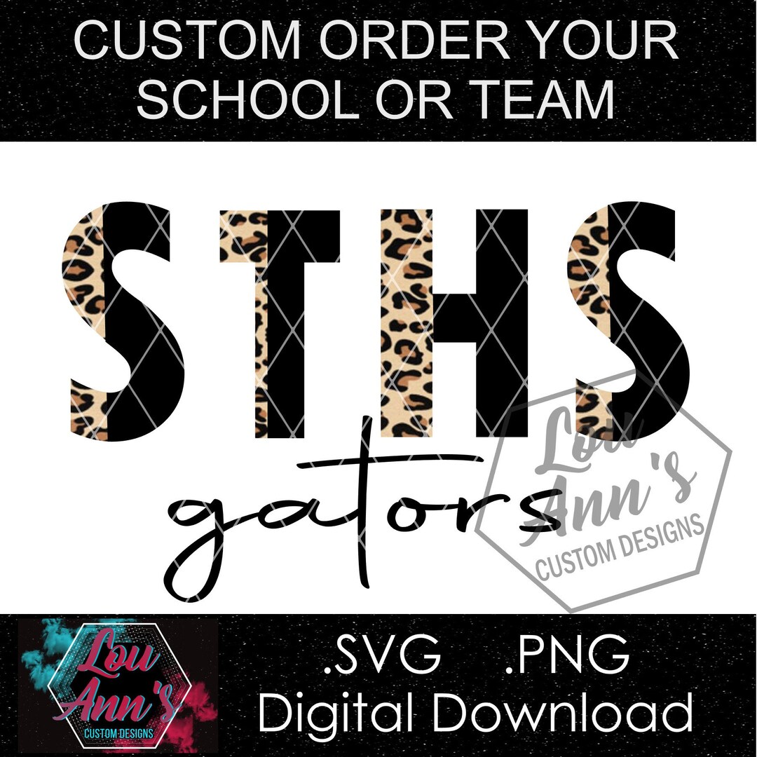 Custom Leopard School or Team .PNG .SVG Digital Download - Etsy