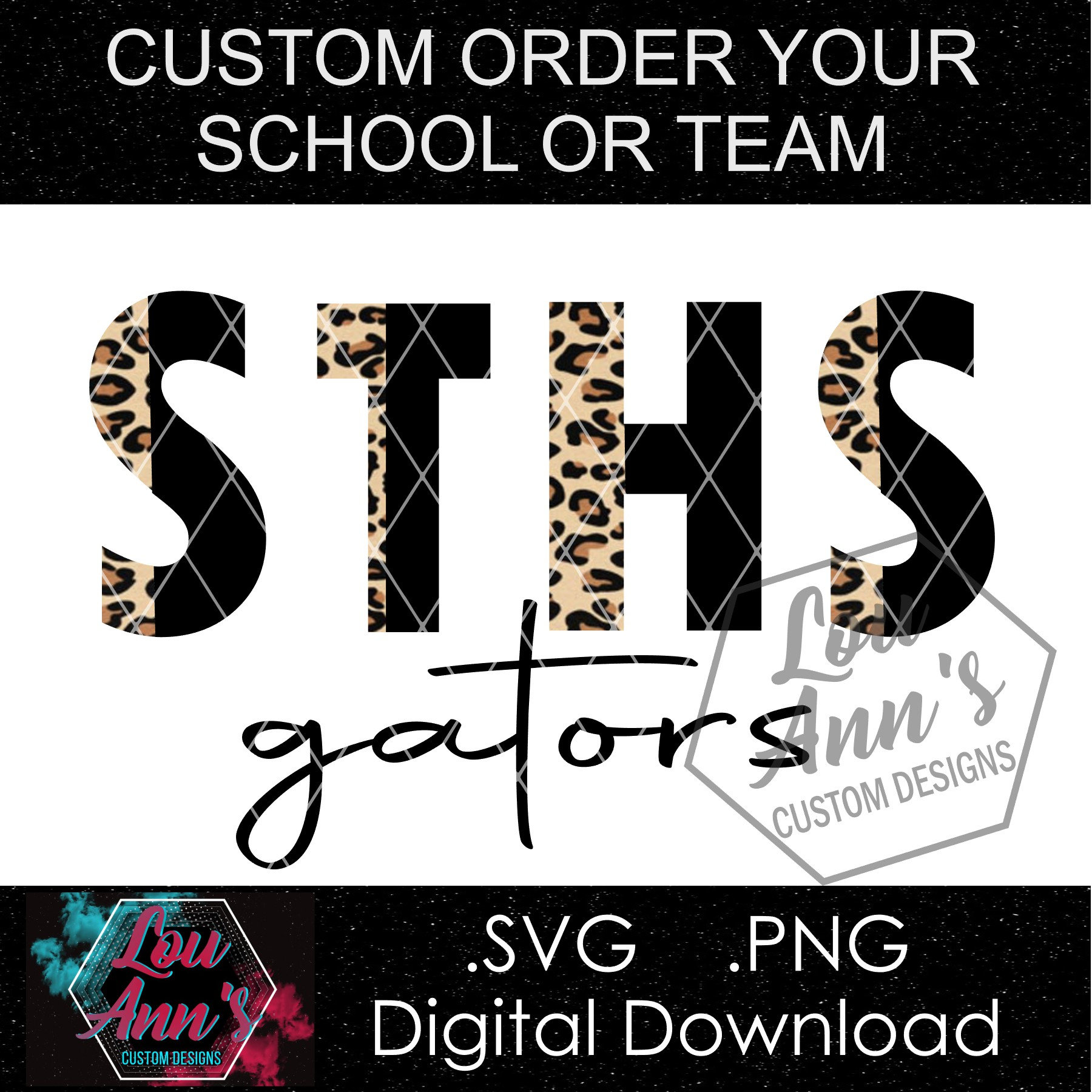 Custom Leopard School or Team .PNG .SVG Digital Download - Etsy