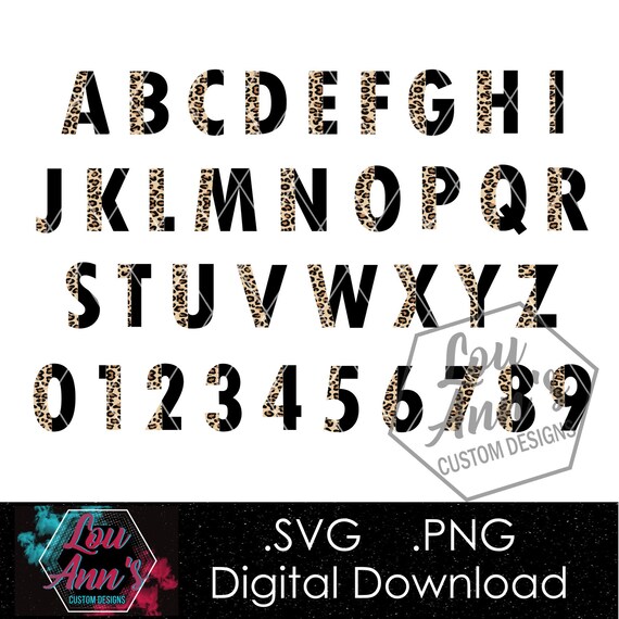 Leopard Letters .SVG .PNG Digital Download .svg Color | Etsy