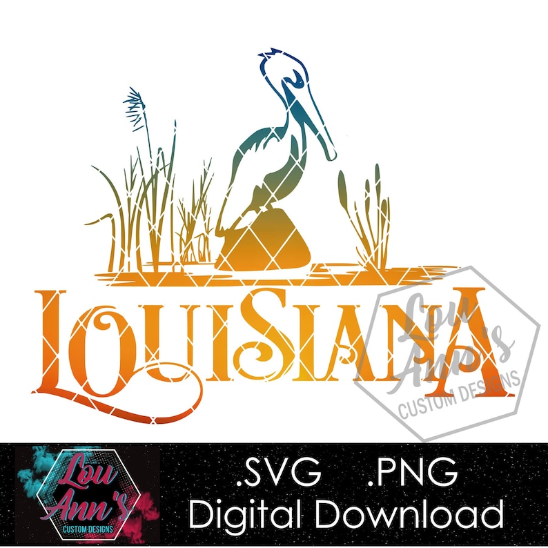 Louisiana Pelican Sunset .PNG .SVG Digital Download - Etsy