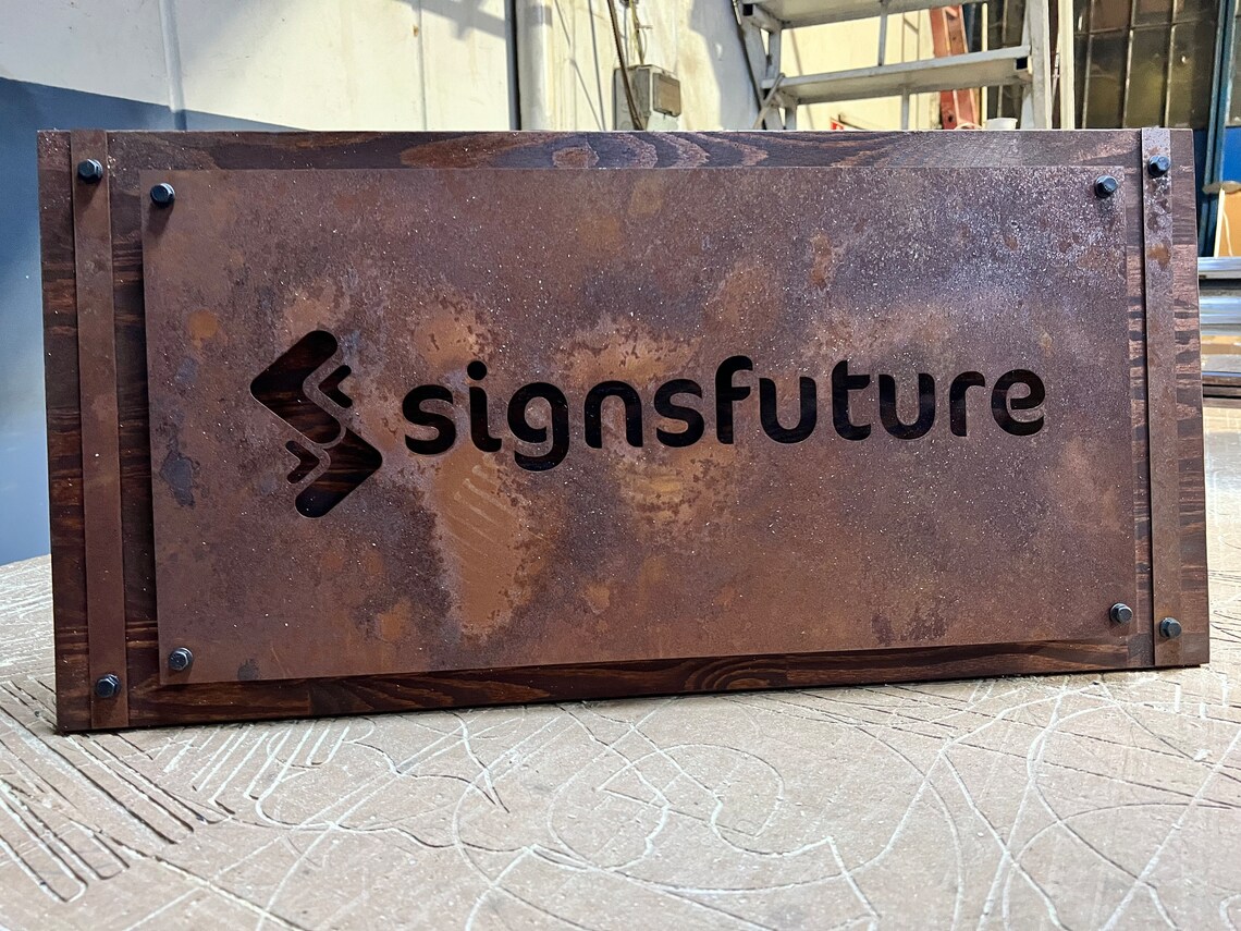 Rustic Sign, Metal Sign, Sign for Wall, Sign for Office, Business Sign ...