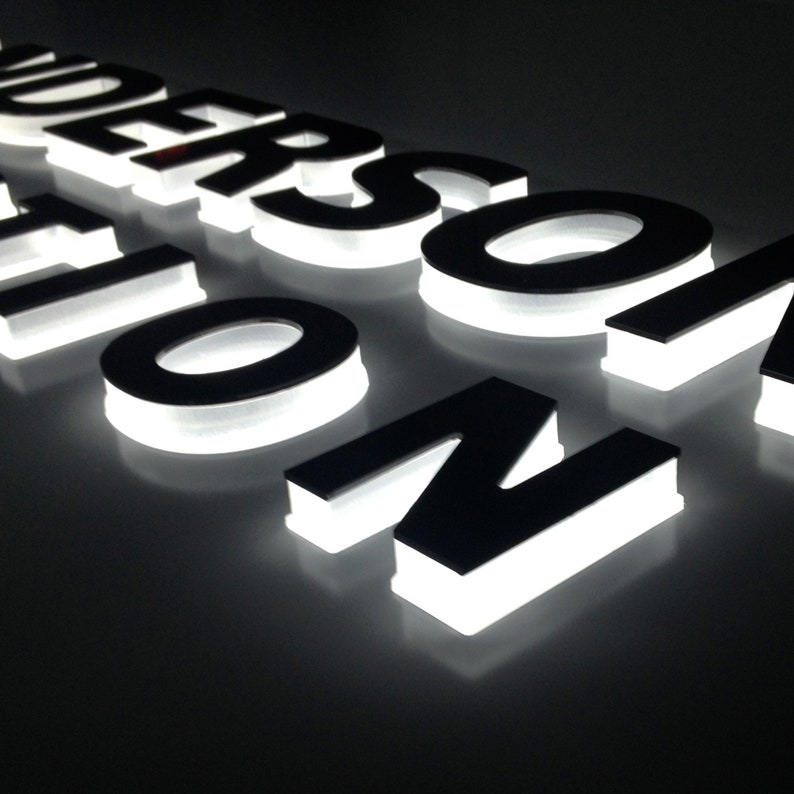 3d Backlit Sign, 3d Led Signage, Custom Outdoor, Logo Light Sign, 3d ...