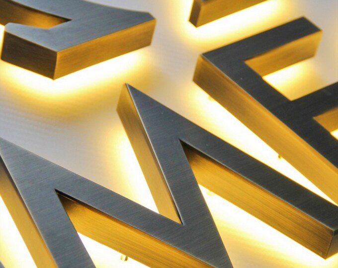 3d Backlit Sign, 3d Led Signage, Logo Light Sign, Custom Outdoor, 3d ...