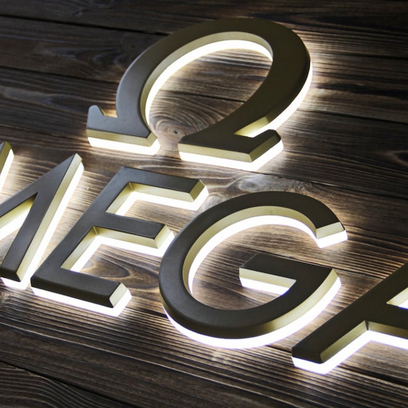 Backlit Logo Wall Sign, Indoor Welcome Sign, Modern Office Wall Sign ...