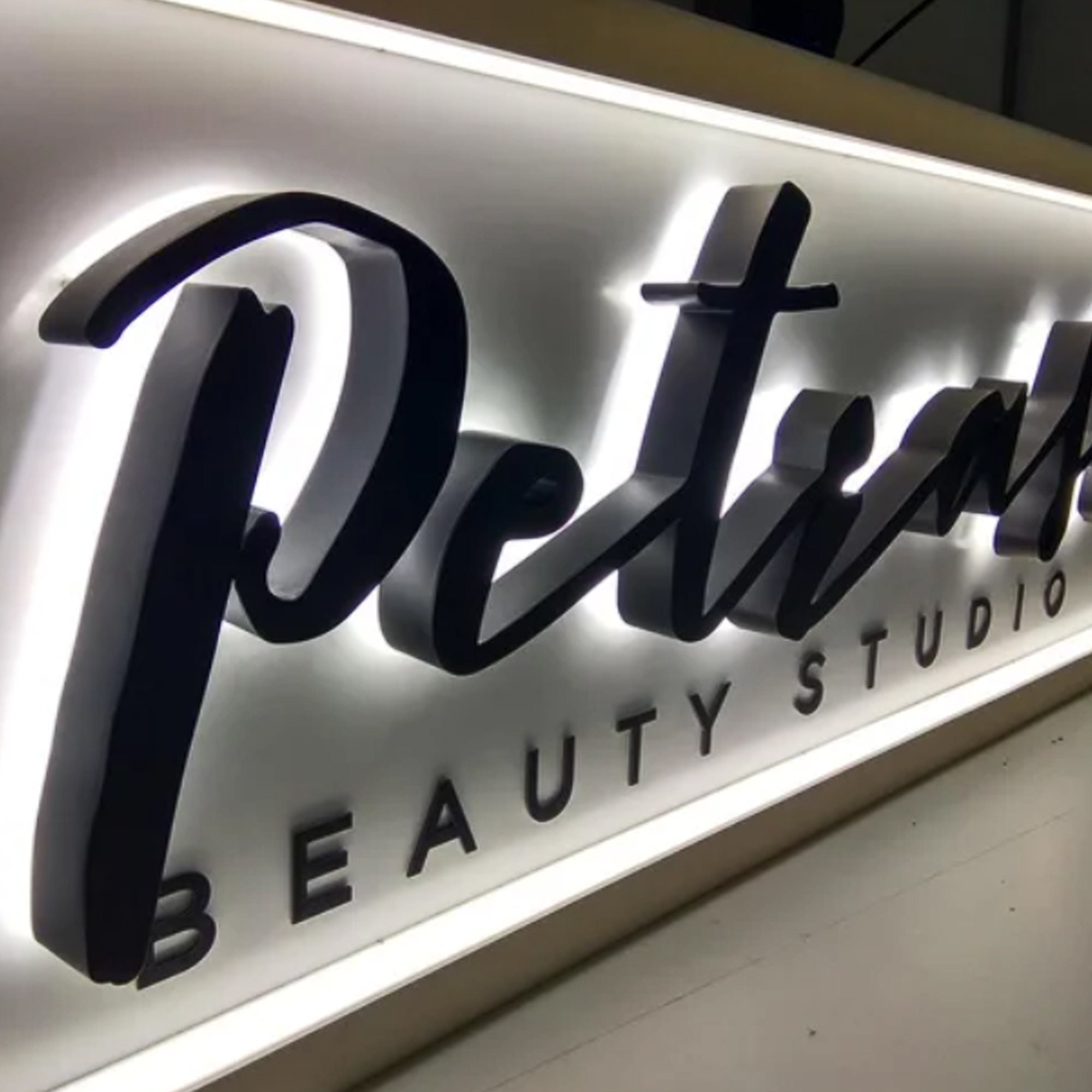 Backlit Logo Wall Sign, Indoor Welcome Sign, Modern Office Wall Sign ...