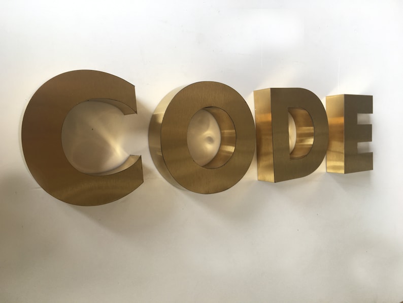 Gold Letters, Gold Sign, Gold Logo, Gold Wall Sign, Custom Sign ...