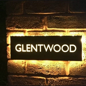 Backlit Logo Wall Sign, Indoor Welcome Sign, Modern Office Wall Sign ...