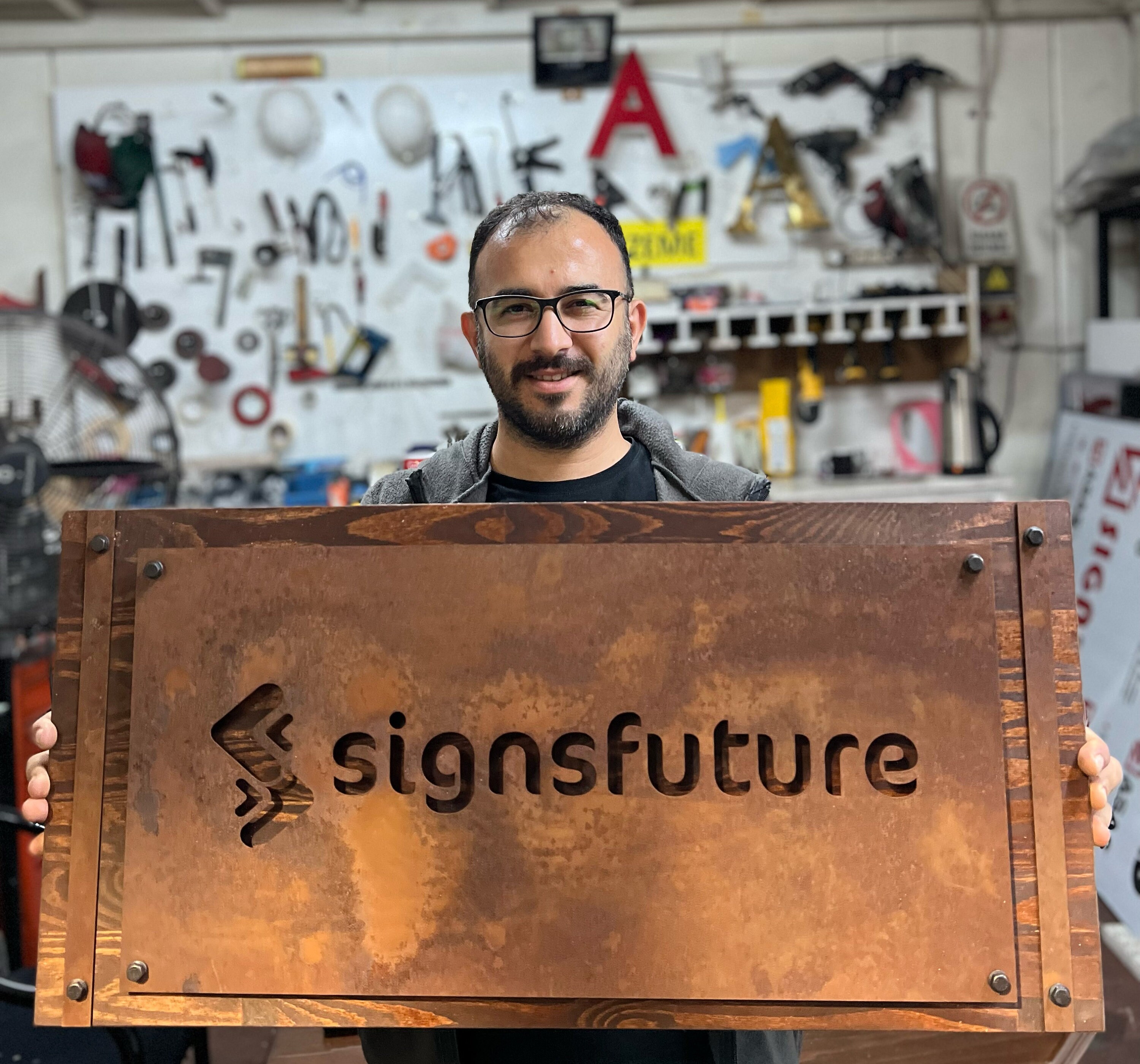 Rustic Sign, Metal Sign, Sign for Wall, Sign for Office, Business Sign ...