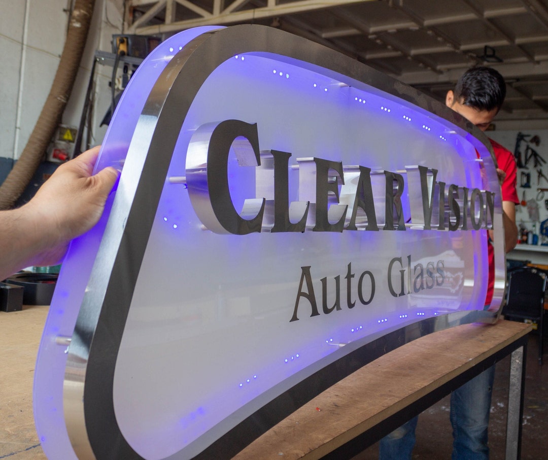 Office Sign, Wall Sign, Modern Signage, Gift for Office, Backlit Sign ...