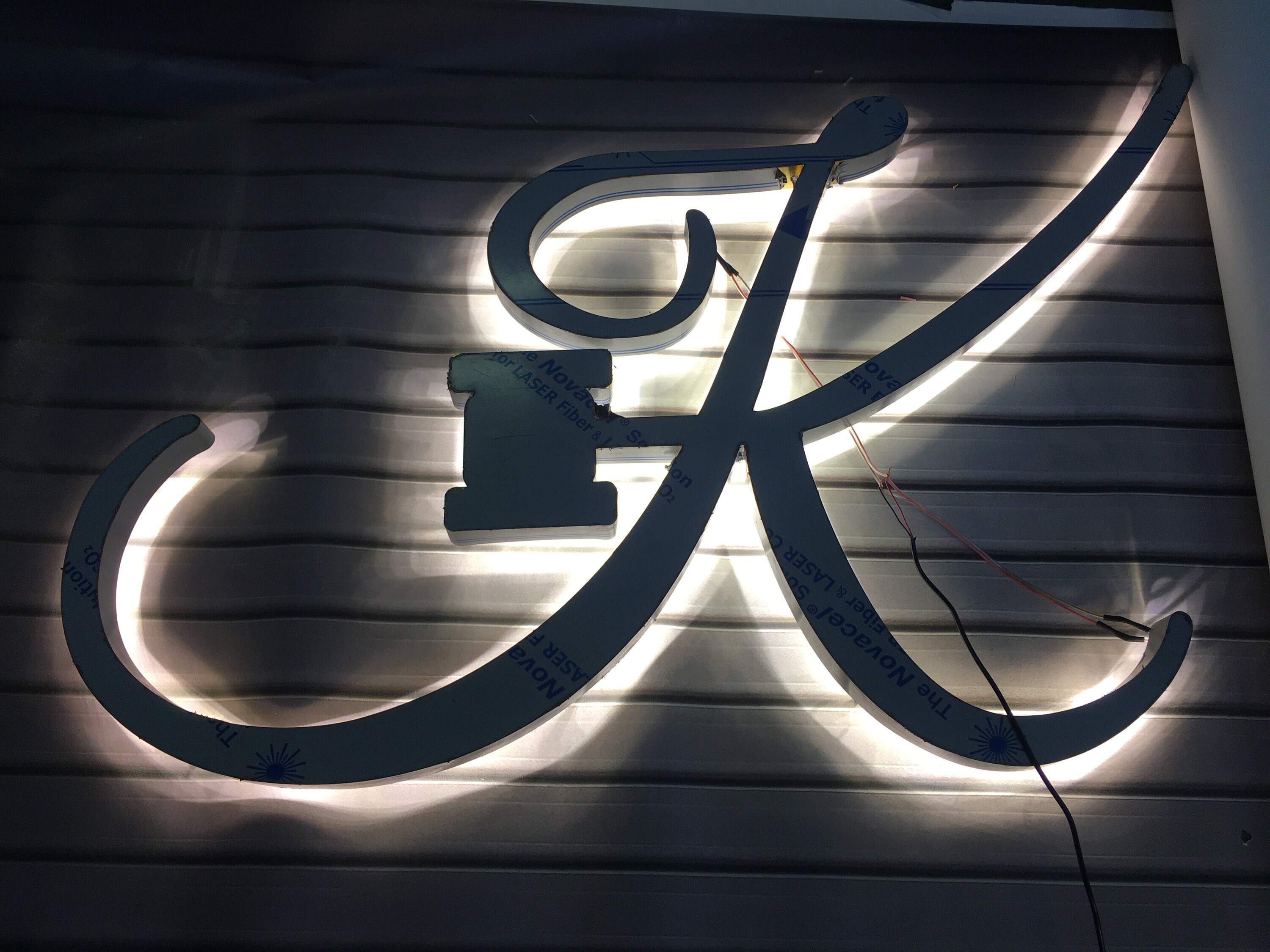 Custom 3D Metal Backlit Business Logo Sign, Office Wall Decor - Etsy