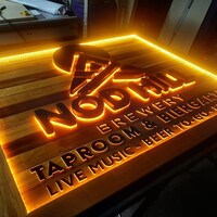 Rgb Led Sign, Wall Sign, Office Decor, Red Sign, Logo Sign - Etsy