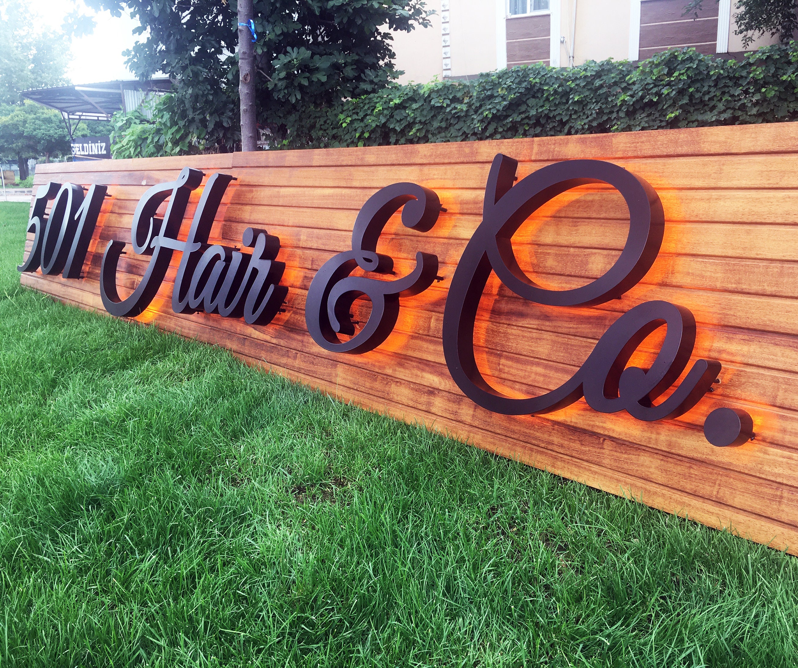 Wood Sign, Backlit Letter or Logo, Sign for Wall, Sign for Office ...