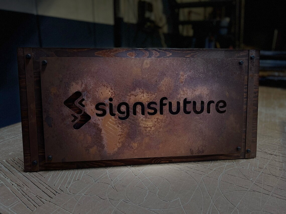 Rustic Sign, Metal Sign, Sign for Wall, Sign for Office, Business Sign ...