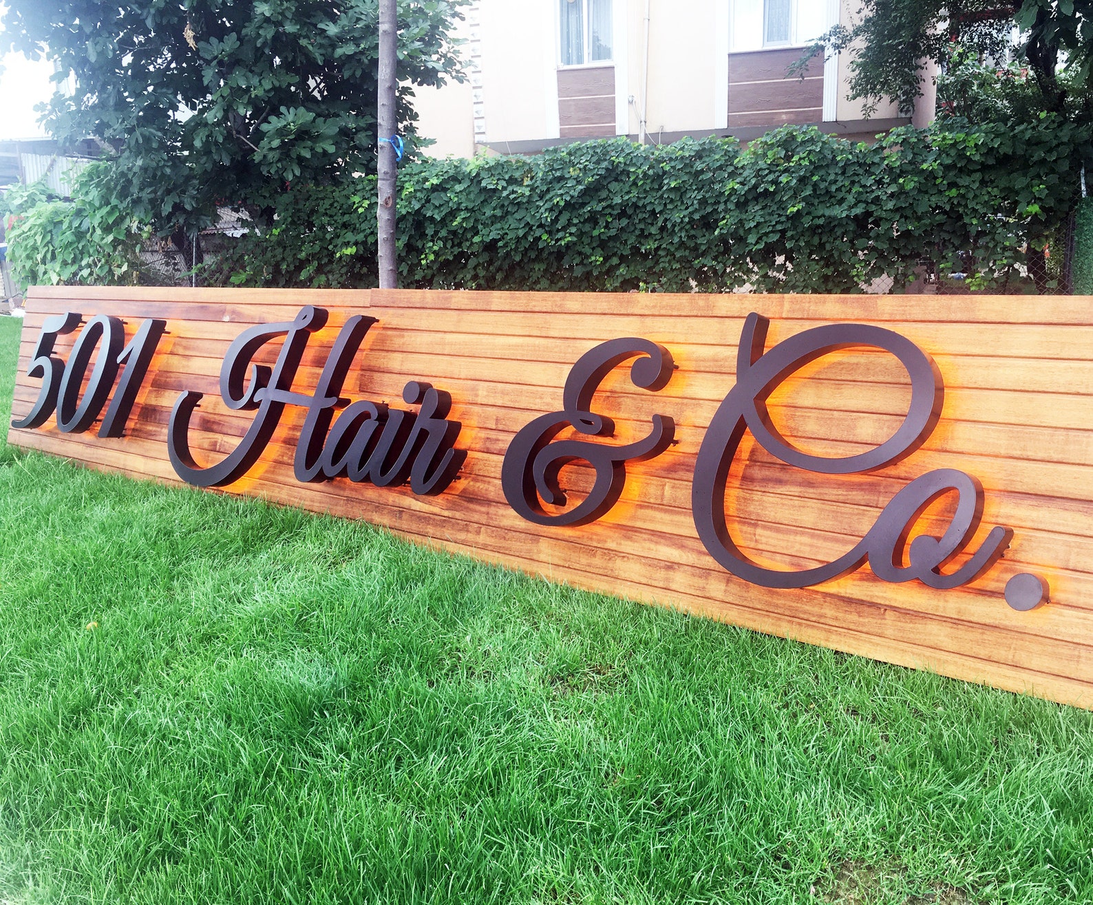 Wood Sign, Backlit Letter or Logo, Sign for Wall, Sign for Office ...