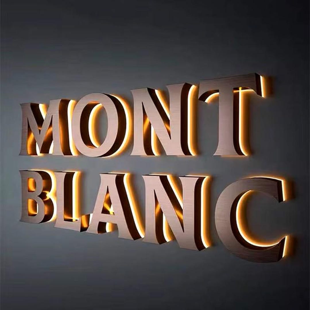 3d Backlit Sign, 3d Led Signage, Custom Outdoor Logo, Light Sign 3d ...