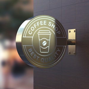 Shop Sign, Custom Design Signage, Coffee Shop , Business Name Sign, 3D ...