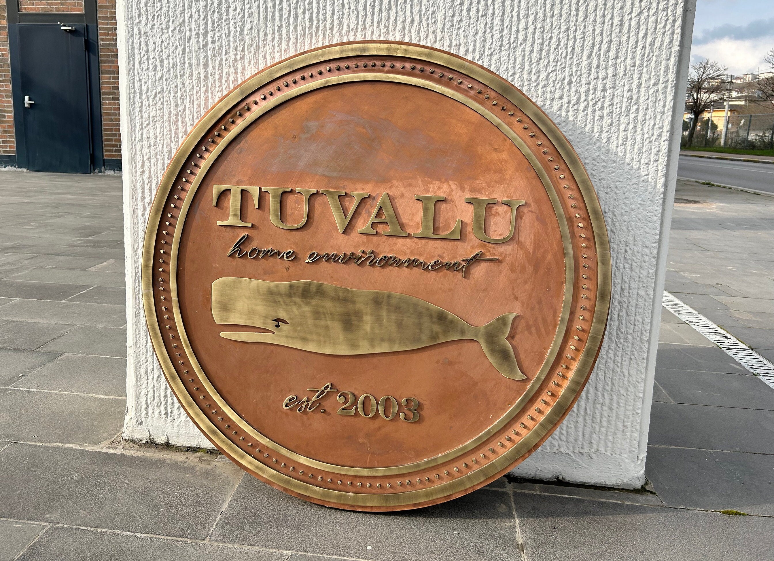 A Sign From History, Aged Sign, Rustic Sign, Antique Signboard, Copper ...