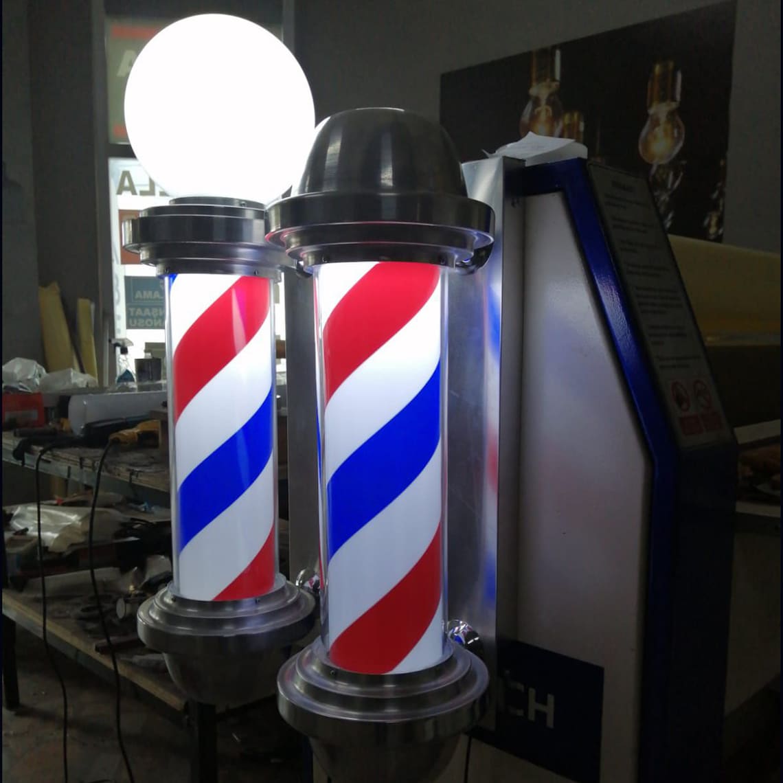 Barber Shop Pole Sign, Hair Salon Sign, SPA Sign, Hair Salon Shop ...