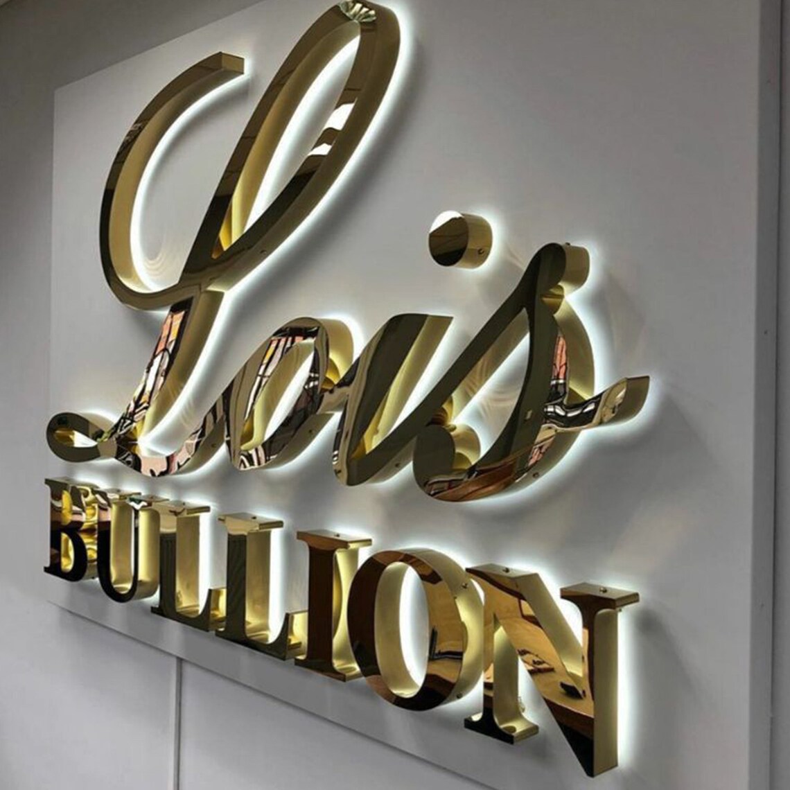 Lobby Sign, Metal Logo Sign, 3D LED Sign, Backlit Letters, Reception ...