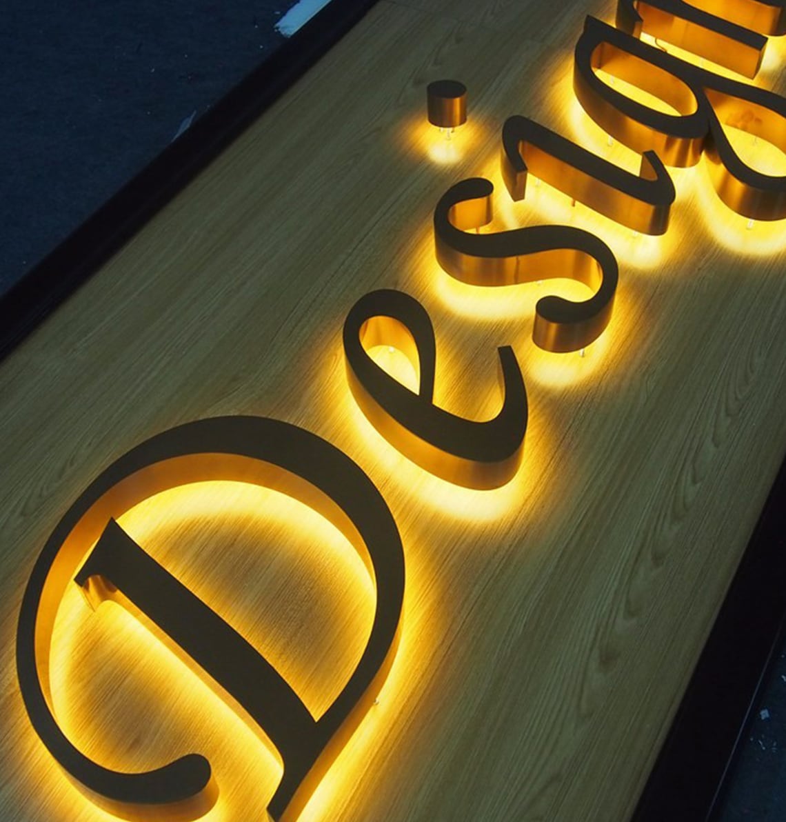 Custom 3D Backlit Metal Business Sign, LED Logo - Etsy