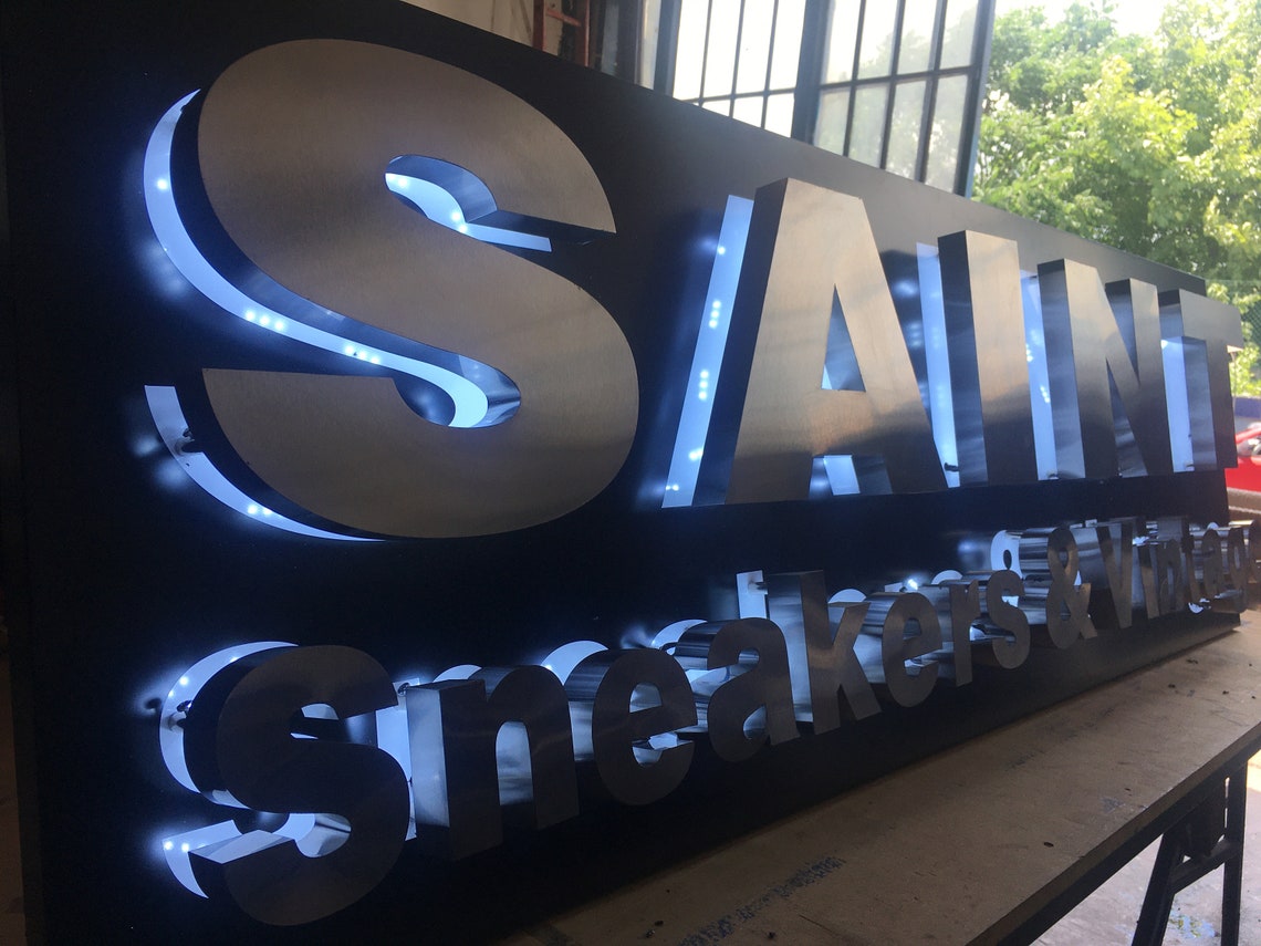 Custom Sign, Backlit Sign, Light Sign, Wall Sign, Metal Sign, Wall ...