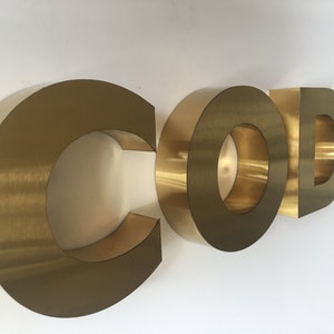 Gold Letters, Gold Sign, Gold Logo, Gold Wall Sign, Custom Sign ...