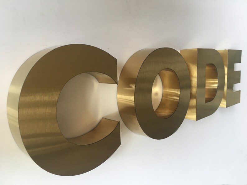 Gold Business Logo Sign, Custom Wall Decor - Etsy