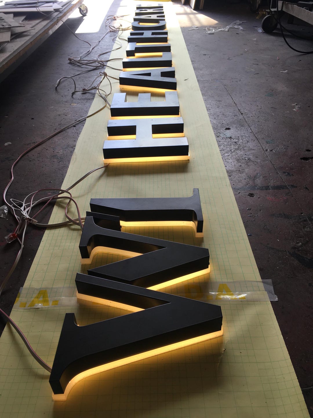 Office Sign Shop, Business Brushed Metal Logo Turn Your Logo Into Sign ...